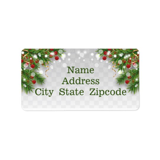 Christmas Border Label | Zazzle.com