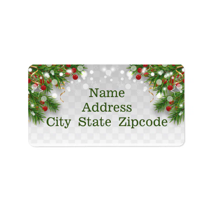 Christmas Border Label | Zazzle