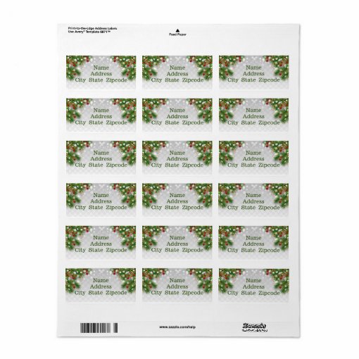 Christmas Border Label | Zazzle