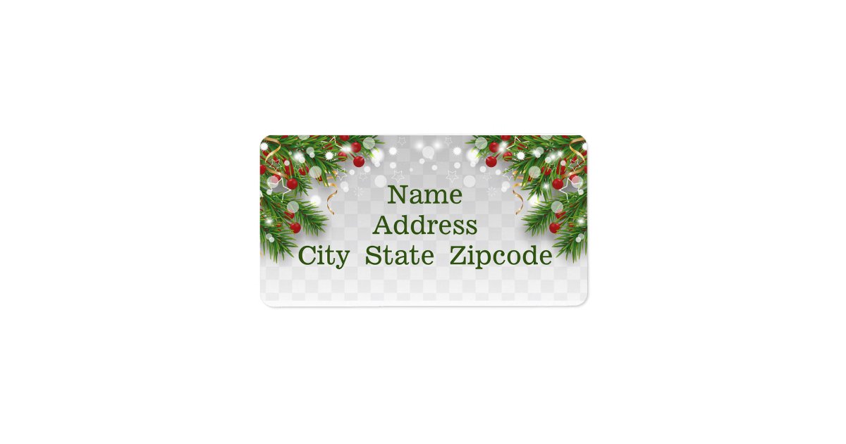 Christmas Border Label | Zazzle