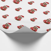 Christmas boy cartoon wrapping paper | Zazzle