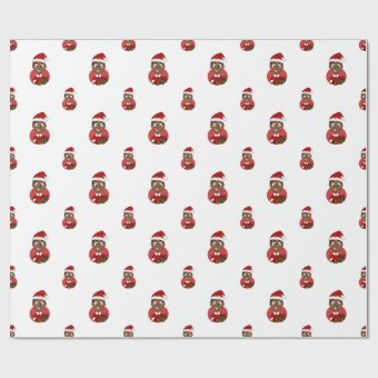 Christmas boy cartoon wrapping paper | Zazzle