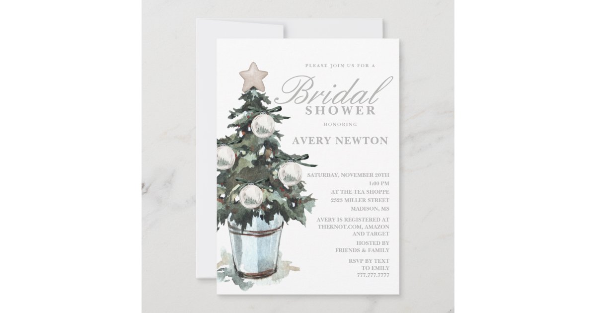 Christmas Bridal Shower Invitation | Zazzle