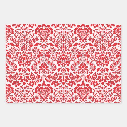 Christmas Brocade Trio Wrapping Paper Sheets | Zazzle