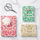 Christmas Brocade Trio Wrapping Paper Sheets | Zazzle