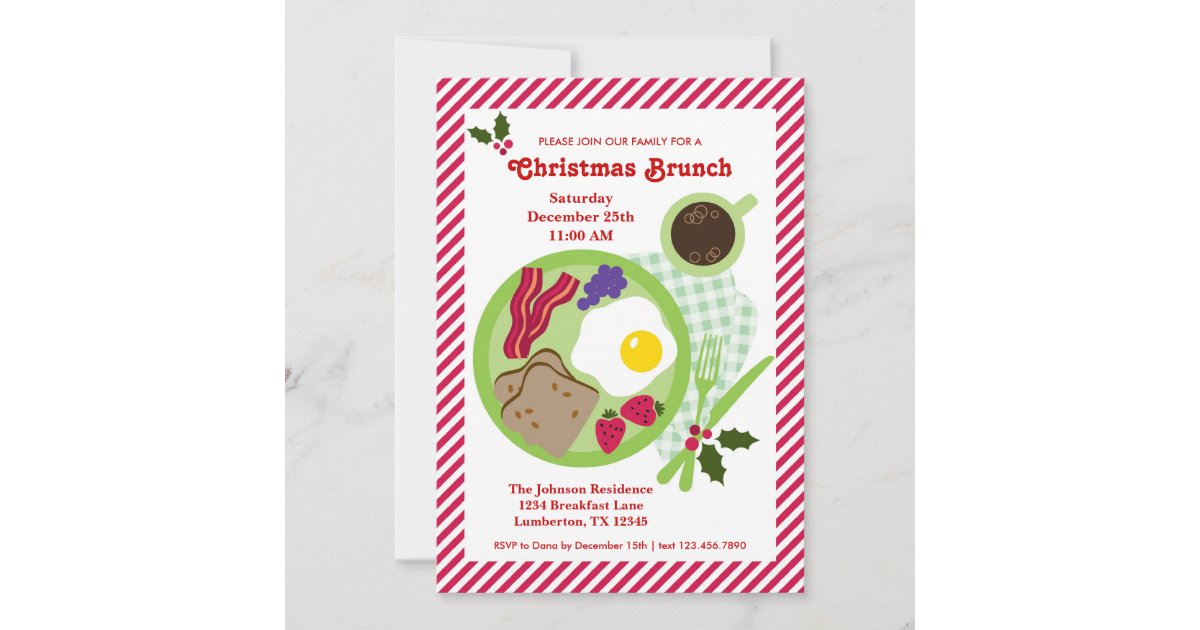 Christmas Brunch Invitation | Zazzle