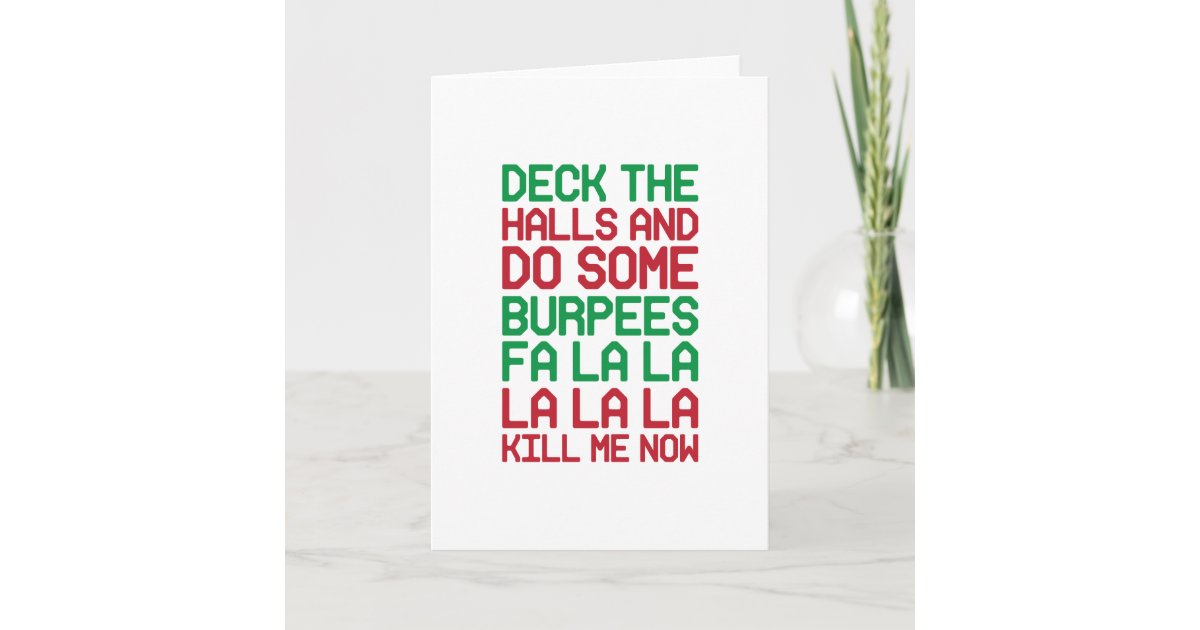 Christmas Burpees Holiday Card | Zazzle