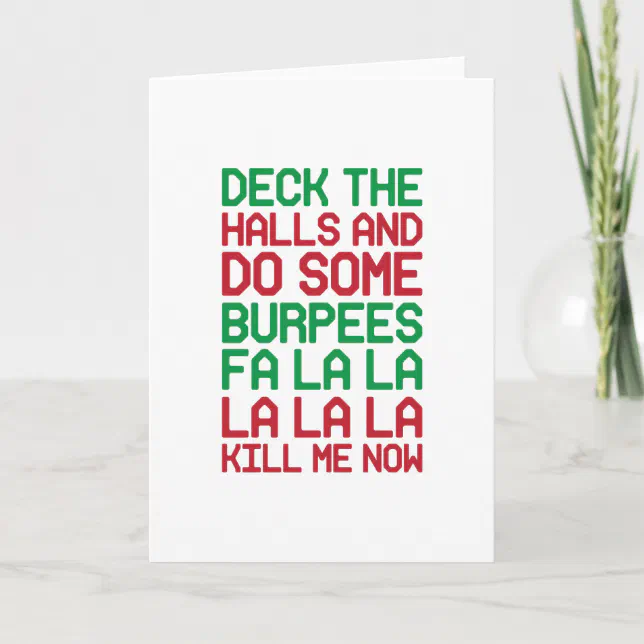 Christmas Burpees Holiday Card | Zazzle