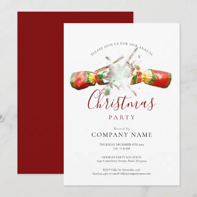 Christmas Business Corporate Holiday Party Invitation | Zazzle