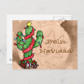Christmas Cactus Postcard | Zazzle