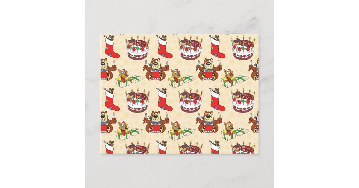 christmas cake postcard | Zazzle.com