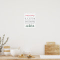 Christmas Calendar Countdown to Christmas Poster | Zazzle