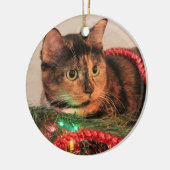 Christmas Calico Cat Ornament | Zazzle