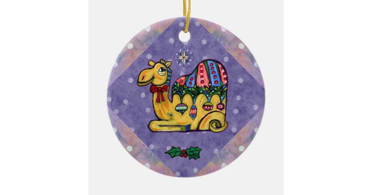 Christmas Camel Whimsical Tree Ornament | Zazzle