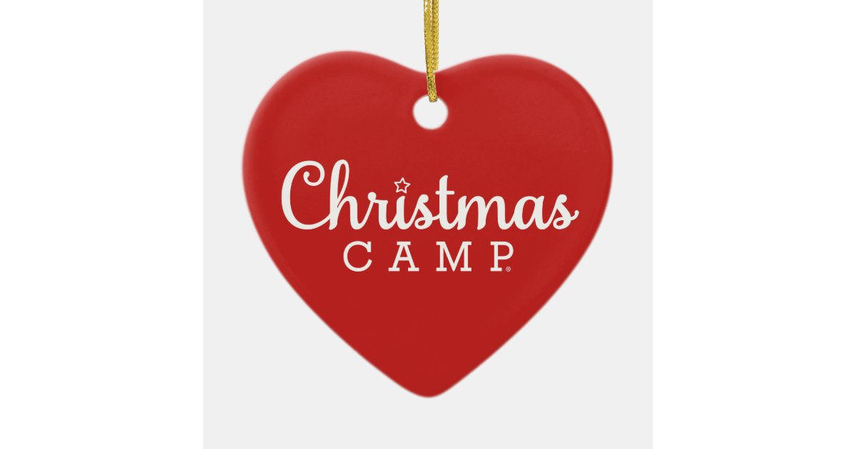 Christmas Camp Heart Ornament | Zazzle.com