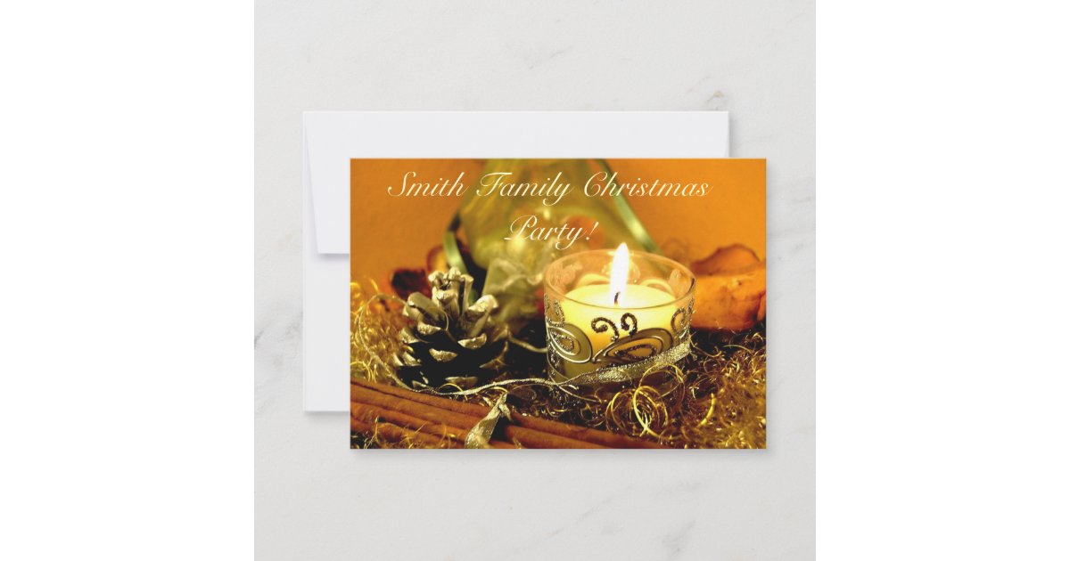 Christmas Candle Invitation | Zazzle