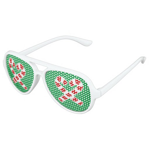 Christmas candy cane party shades Xmas sunglasses | Zazzle