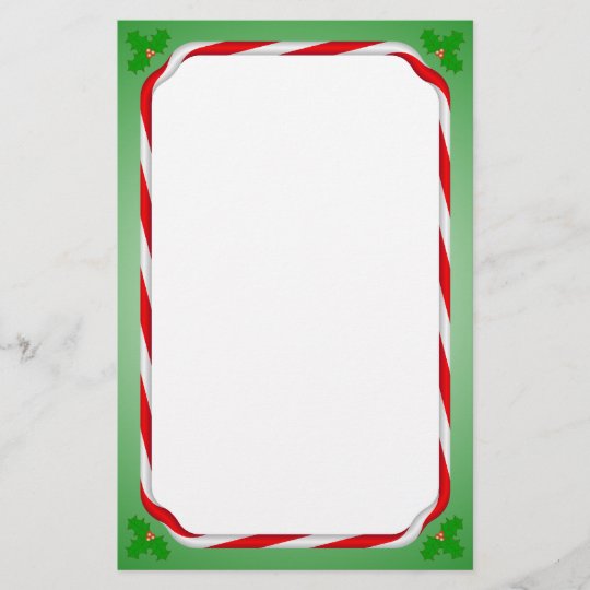 Christmas Candy Cane Stationery | Zazzle.com