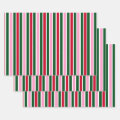 Christmas Candy Cane Stripes in Pink Green and Red Wrapping Paper ...