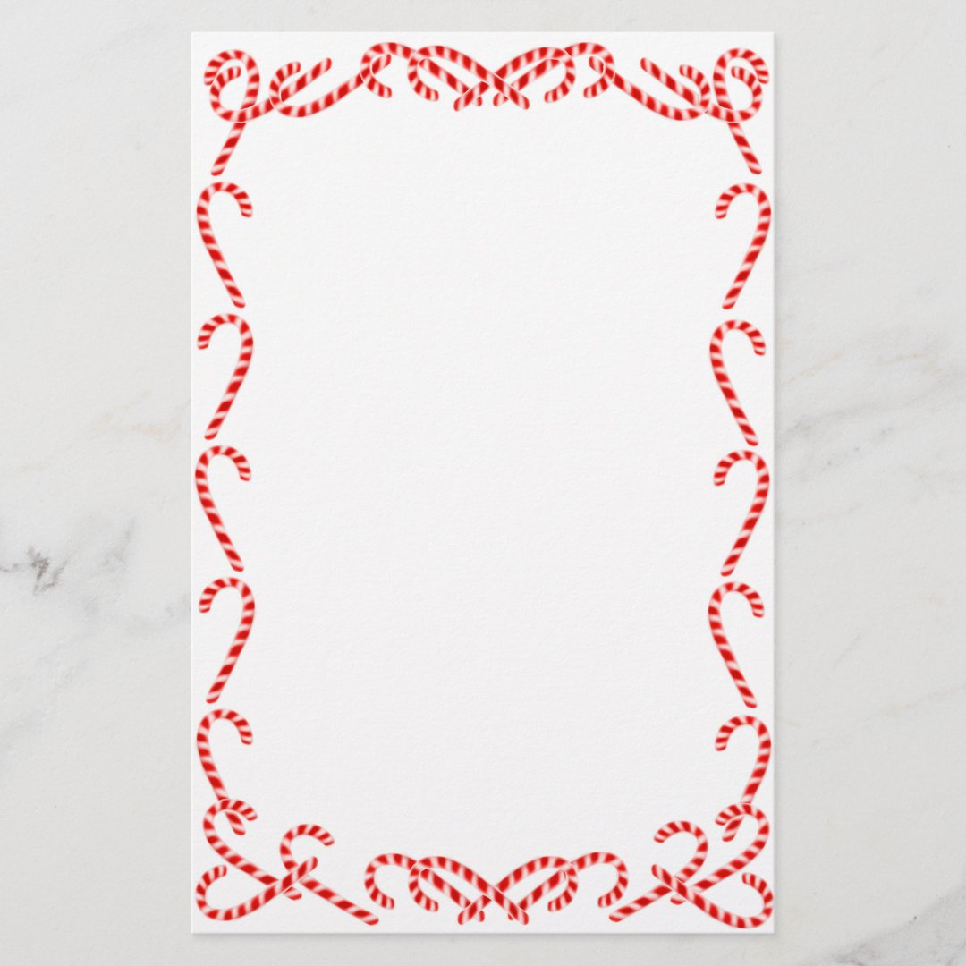 Christmas Candy Canes Stationery | Zazzle