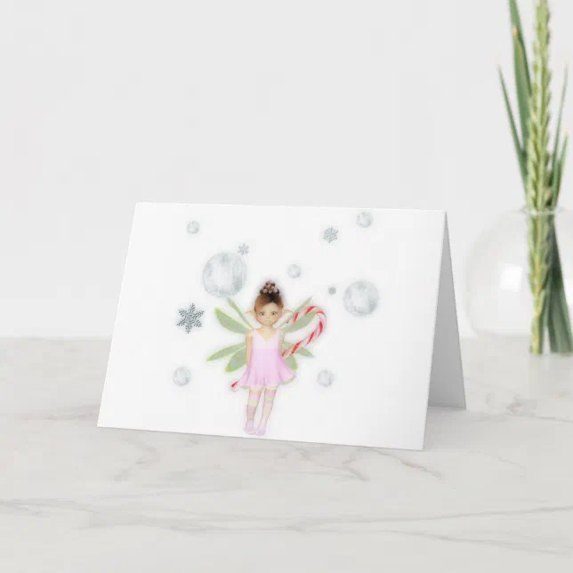 Christmas candy fairy card | Zazzle