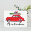 Christmas car customizable photo holiday card | Zazzle
