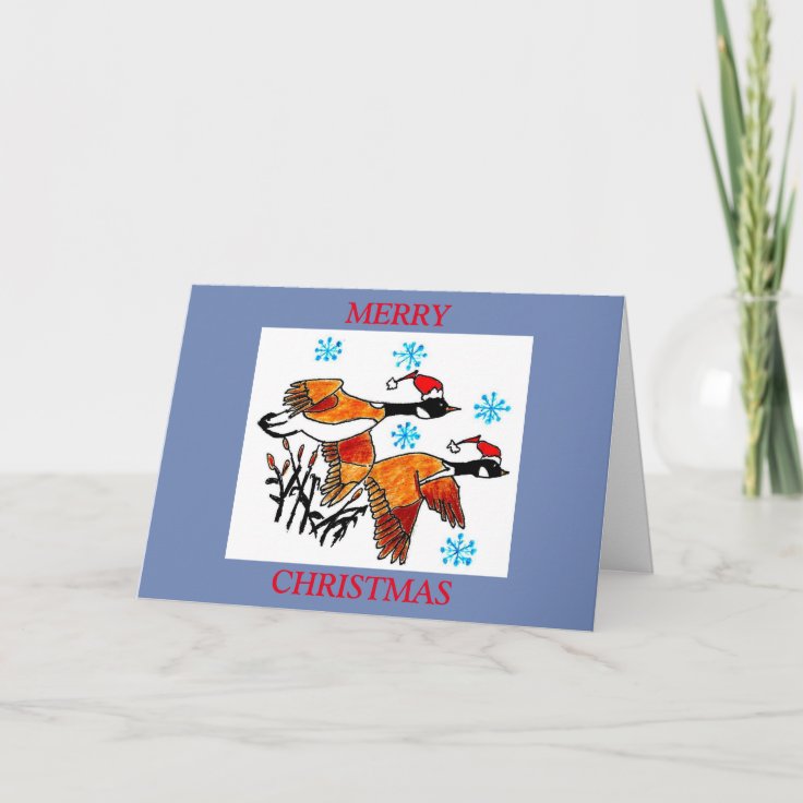 CHRISTMAS CARD - CANADIAN GEESE FLYING SOUTH | Zazzle