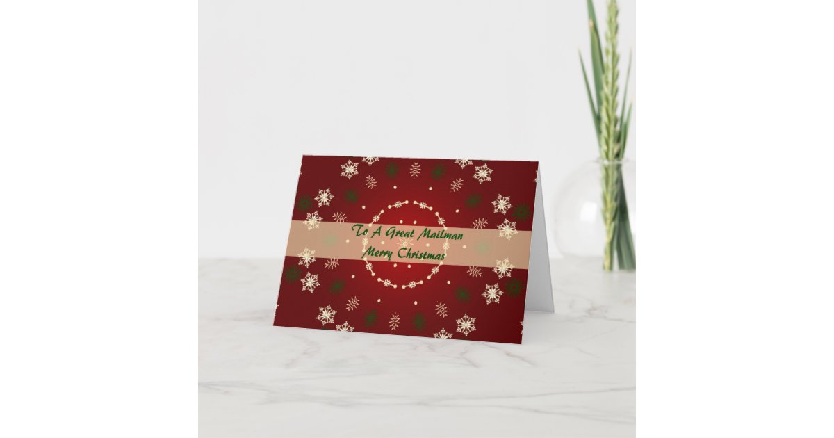 Christmas Card For Mailman | Zazzle