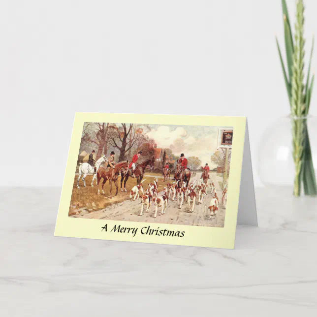 Christmas Card - Fox Hunting | Zazzle
