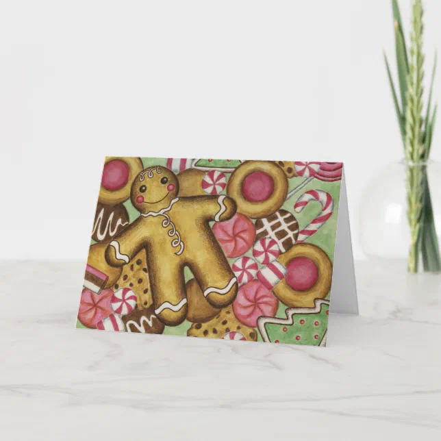 Christmas Card Gingerbread Cookies | Zazzle