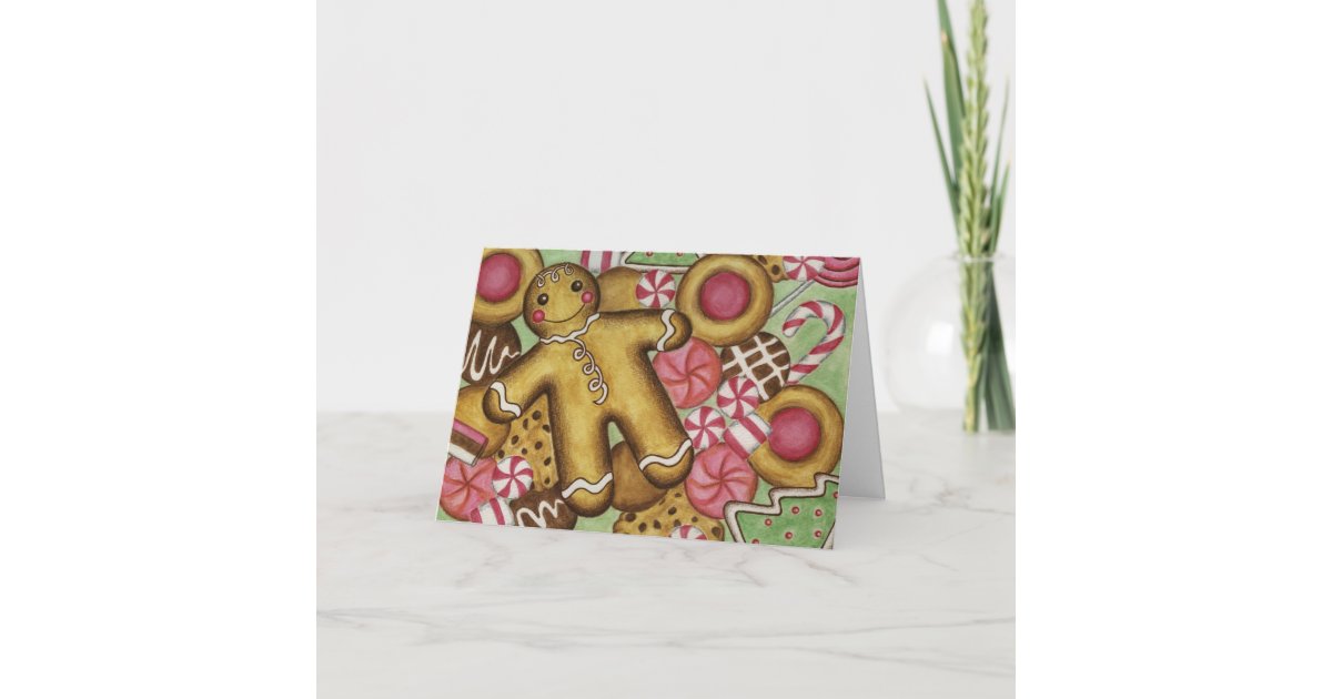 Christmas Card Gingerbread Cookies | Zazzle