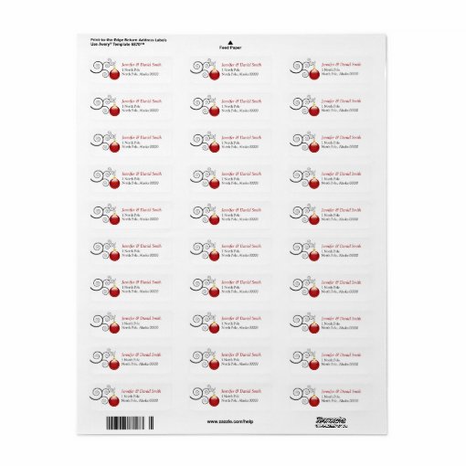 Christmas Card Label Stickers Holiday Ornament | Zazzle