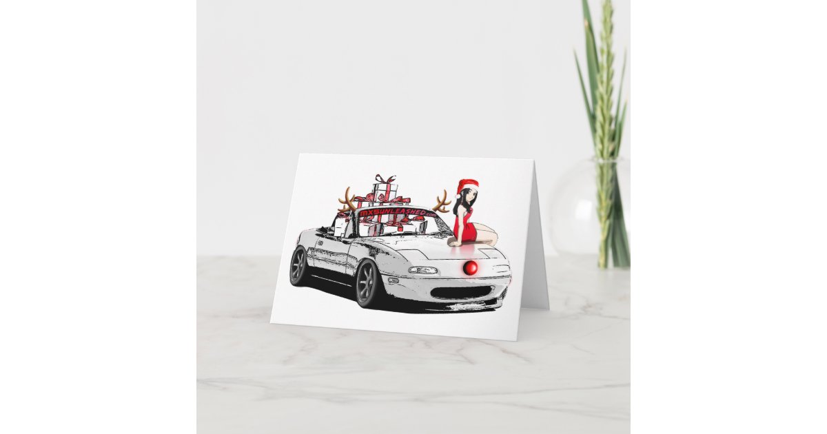 Christmas Card MX5 Miata | Zazzle