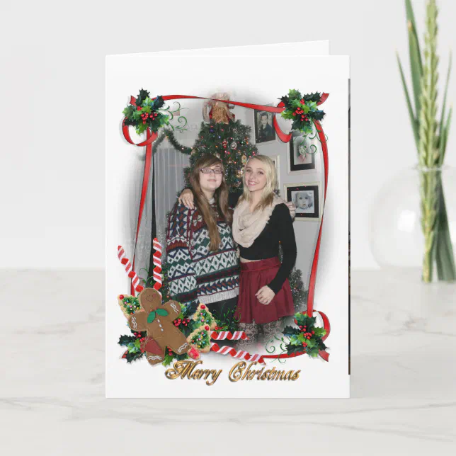 Christmas card photo frame | Zazzle