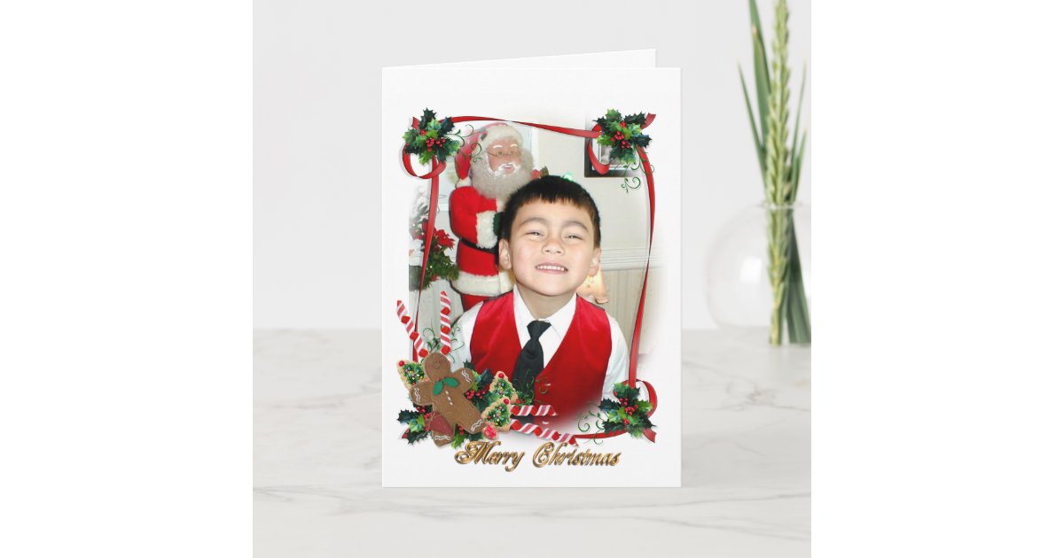 Christmas card photo frame | Zazzle