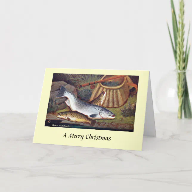 Christmas Card - Salmon and Trout | Zazzle