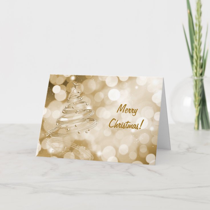 Christmas Card with abstract tree design | Zazzle