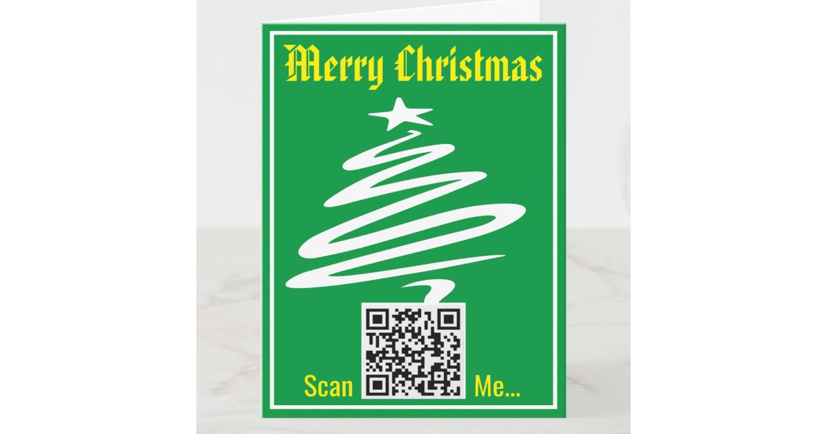 Christmas Card with Your QR Code | Zazzle