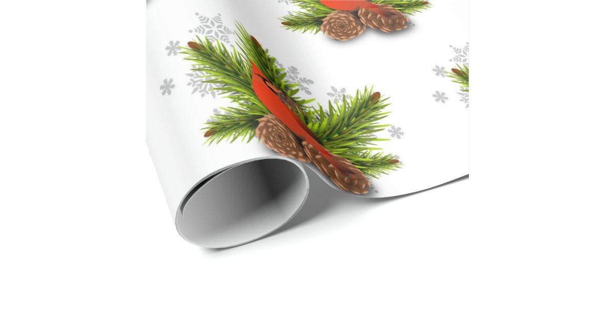 Christmas Cardinal Bird Wrapping Paper | Zazzle.com