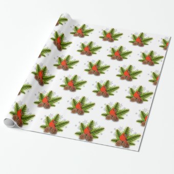 Christmas Cardinal Bird Wrapping Paper | Zazzle