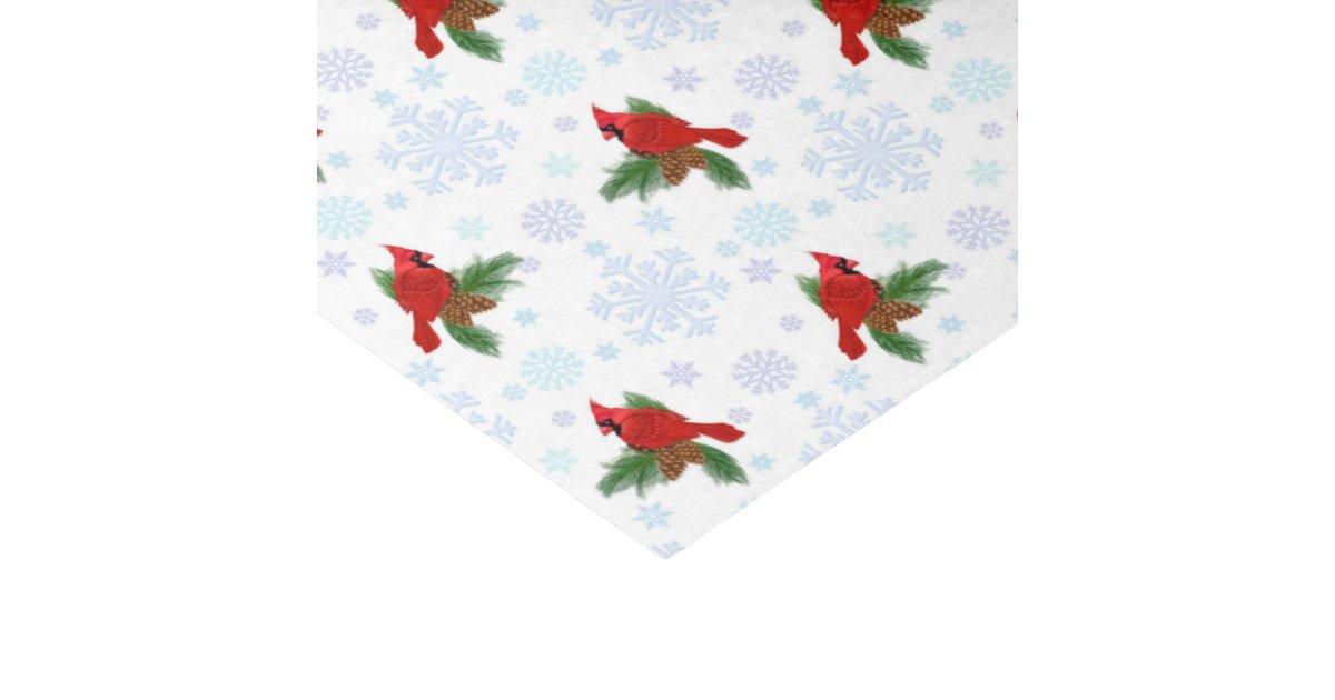 Christmas Cardinal pattern tissue paper | Zazzle