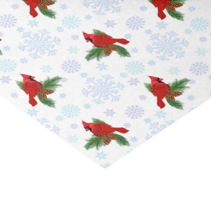 Christmas Cardinal pattern tissue paper | Zazzle.com