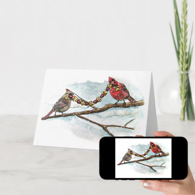 Christmas Cardinals Holiday Card | Zazzle