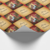 Christmas cardinals wrapping paper | Zazzle
