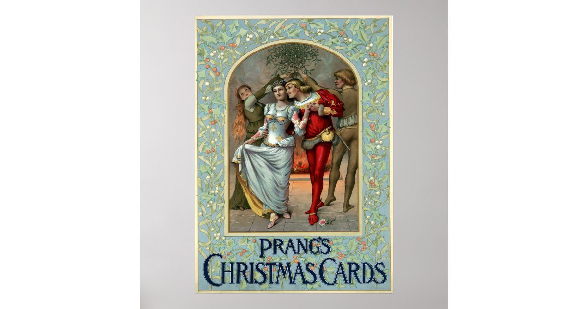 Christmas cards by Louis Prang Poster | Zazzle
