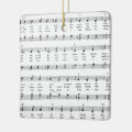 Christmas Carol Sheet Music Away in a Manger Ceramic Ornament | Zazzle