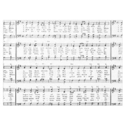 Christmas Carol Sheet Music Tablecloth | Zazzle
