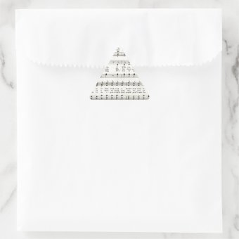 Christmas Carols: Jingle Bells Triangle Sticker | Zazzle