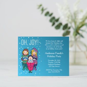 Christmas Carols Winter Party Invitation | Zazzle