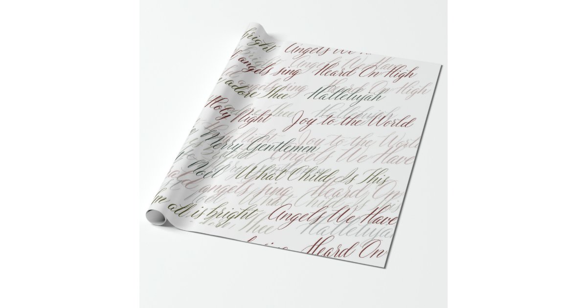 Christmas Carols Wrapping Paper | Zazzle